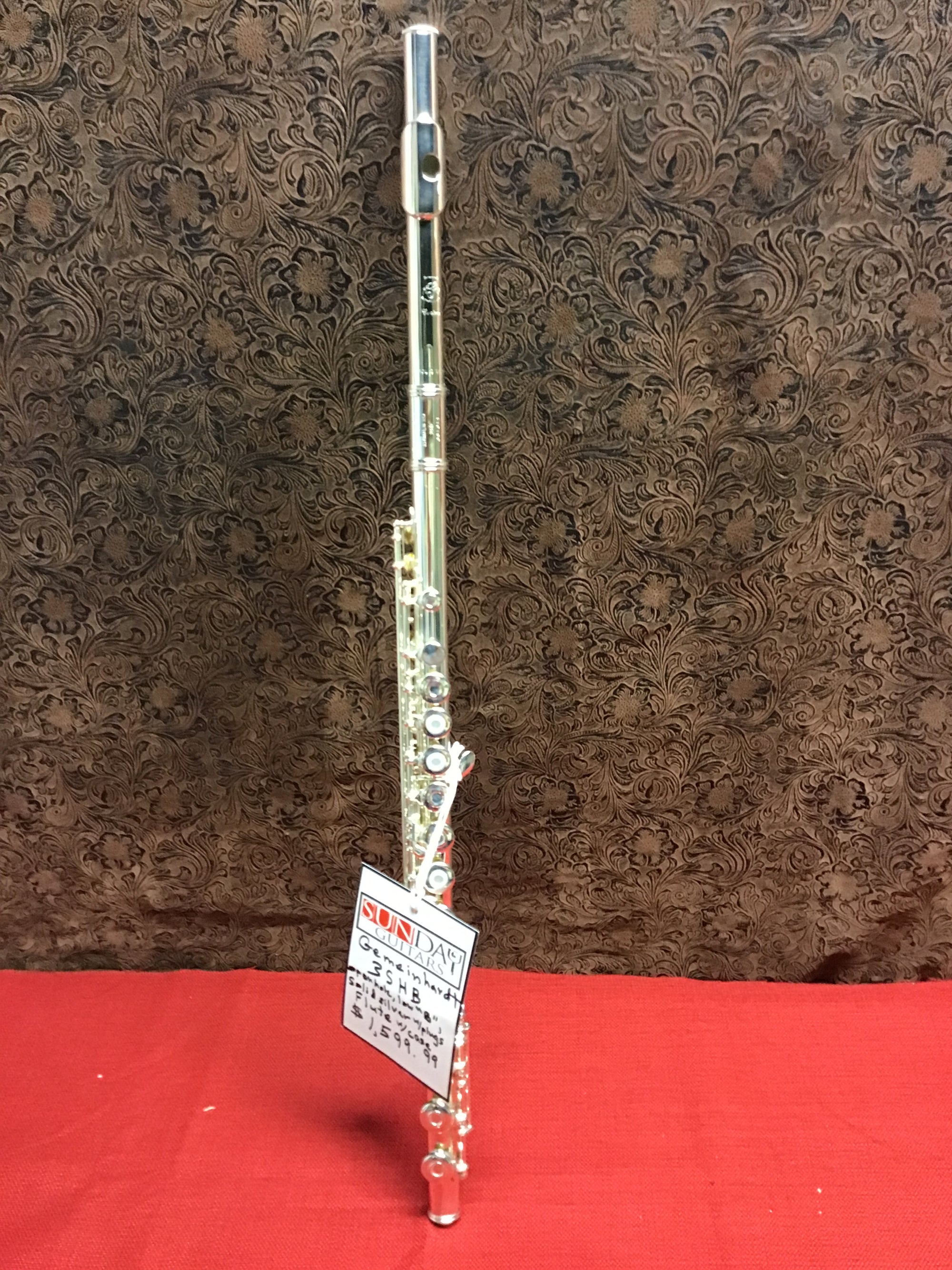 Gemeinhardt 3SHB Solid Silver Low B Flute open hole Flute w/case used ...